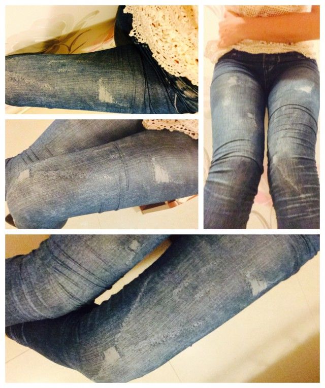 [41% OFF] 2021 Skinny Ankle Destroyed Leggings In BLACK | DressLily