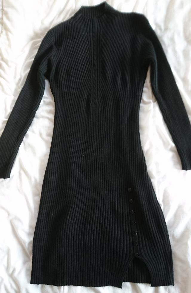 [17% OFF] 2021 Long Sleeve Mini Bodycon Sweater Dress In BLACK | DressLily