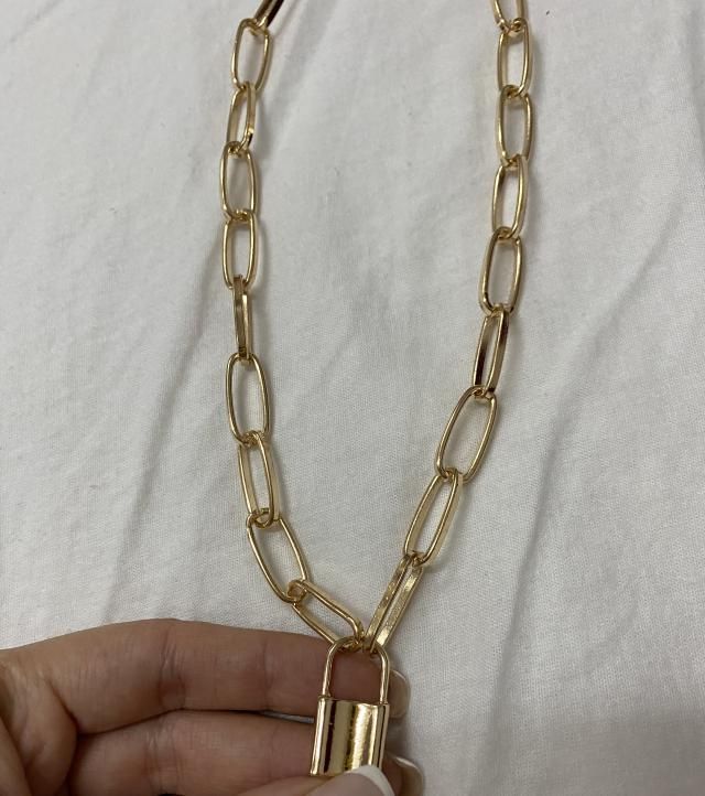 [35% OFF] 2021 Lock Pendant Punk Style Chain Necklace In SILVER | DressLily